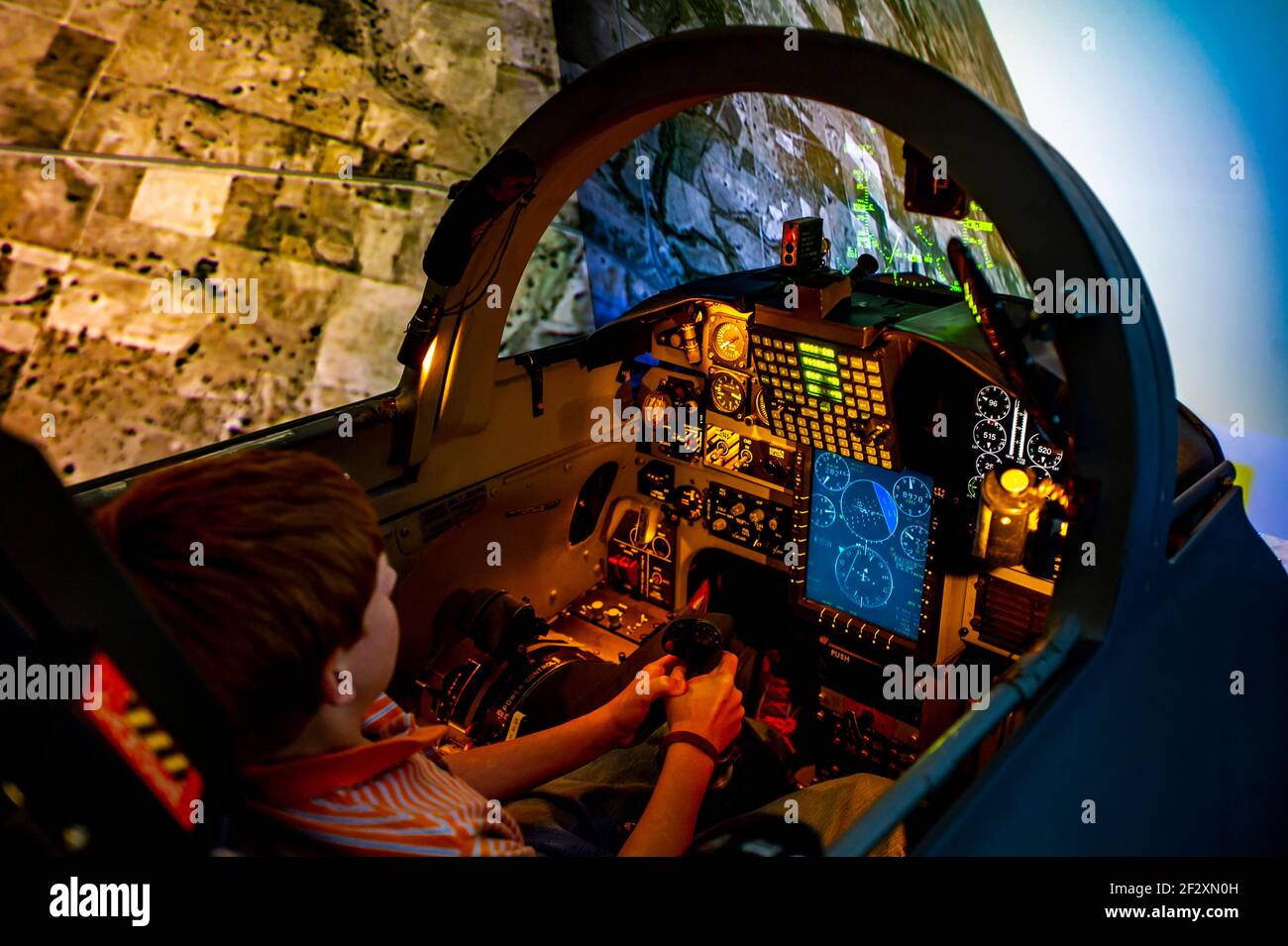 A T-36 flight training simulator used by the US Air Force Stock Photo ...