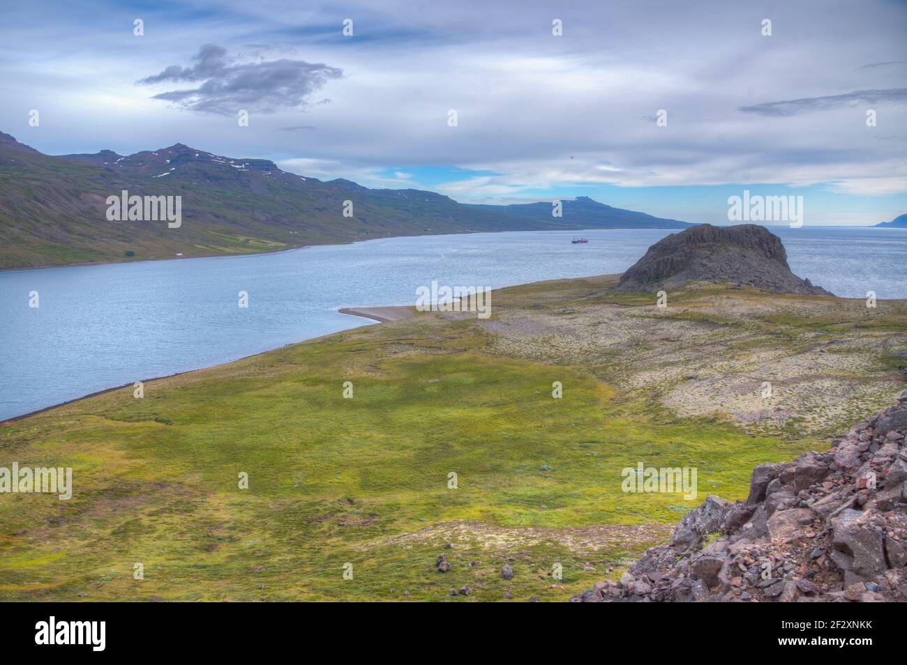Natural landscape of Reydarfjordur on Iceland Stock Photo - Alamy