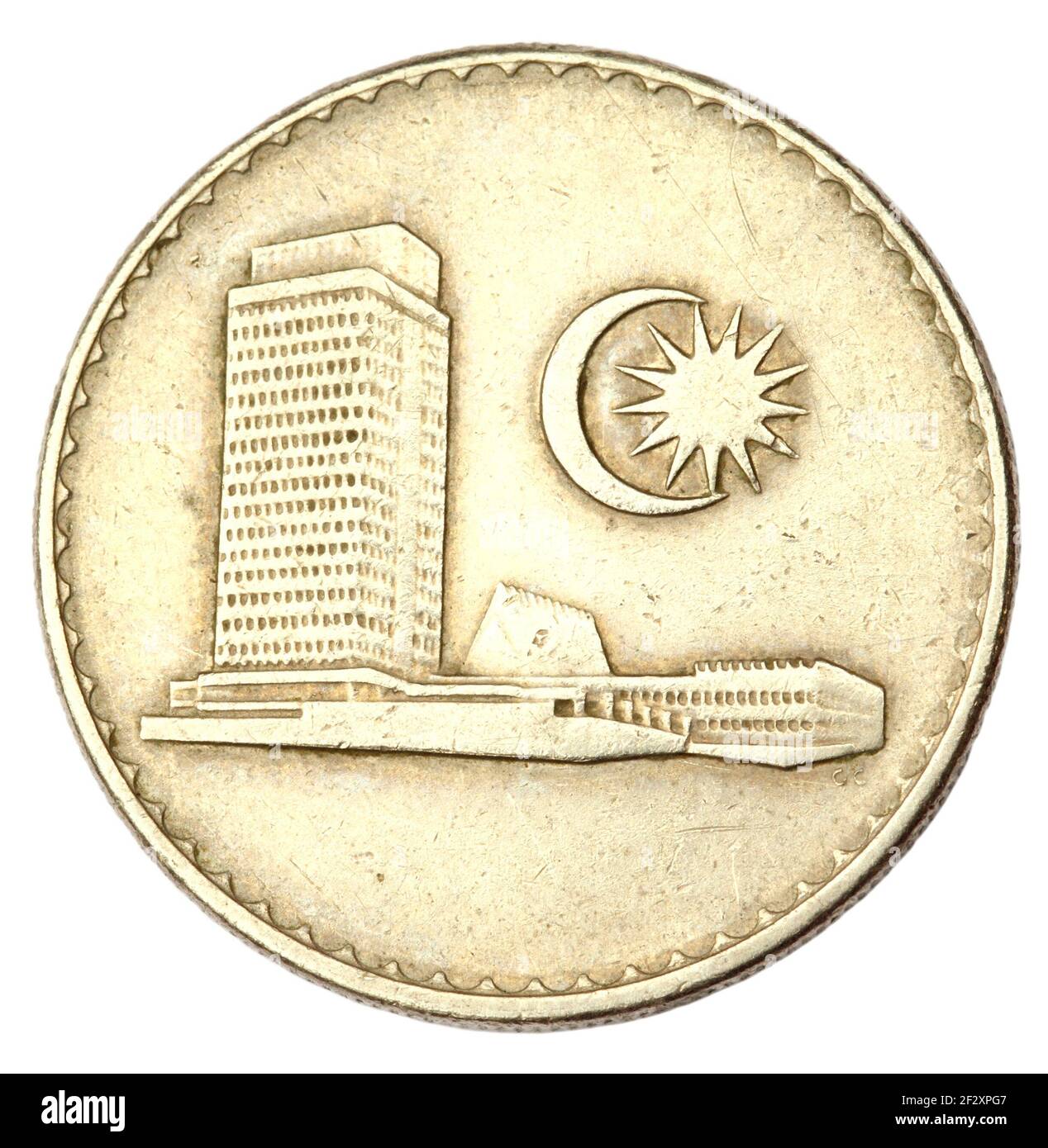 Malaysian Coin of 20 SEN of 1973 close up Stock Photo - Alamy