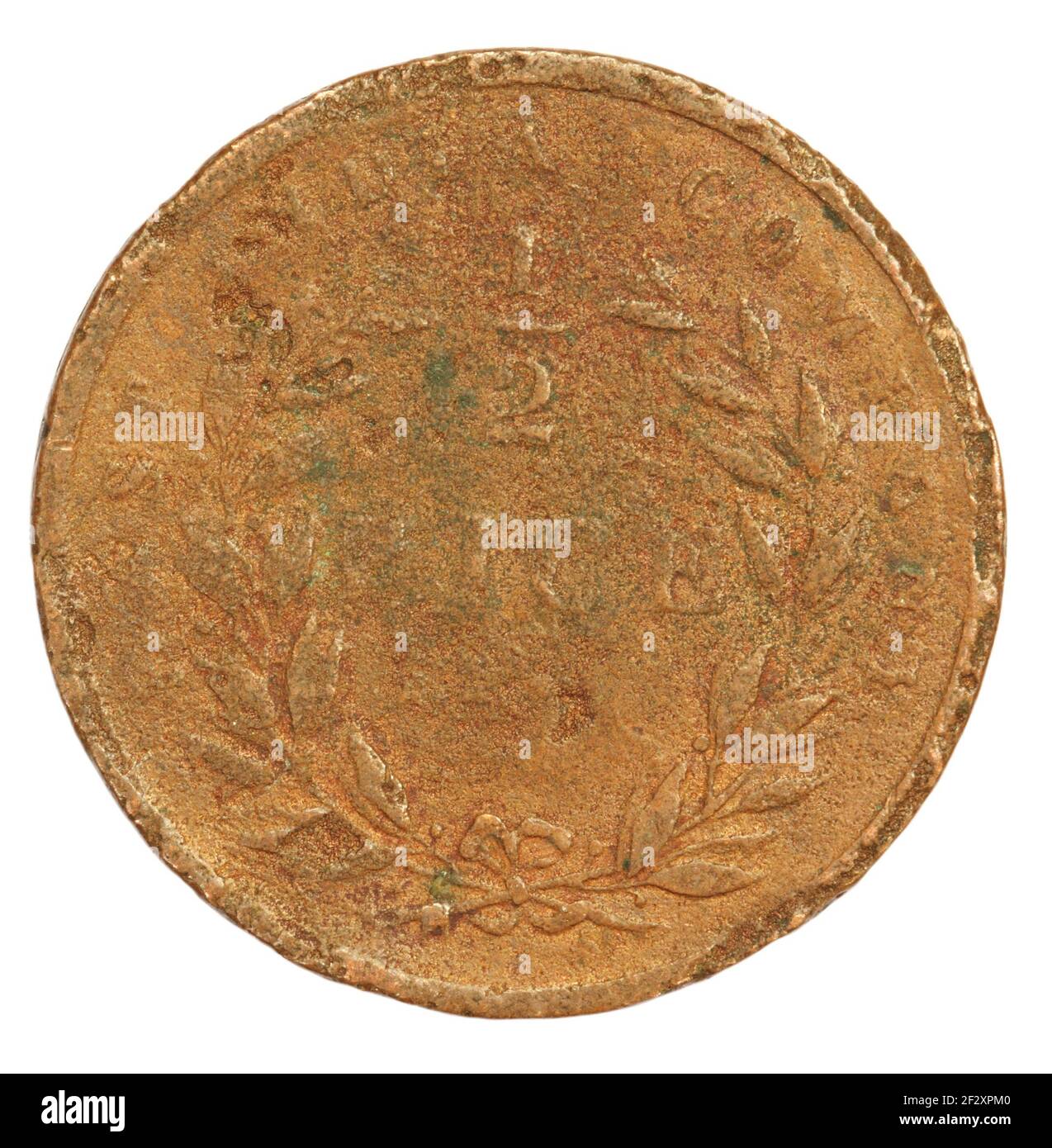 Old Indian Coin of British East India Company closeup Stock Photo - Alamy