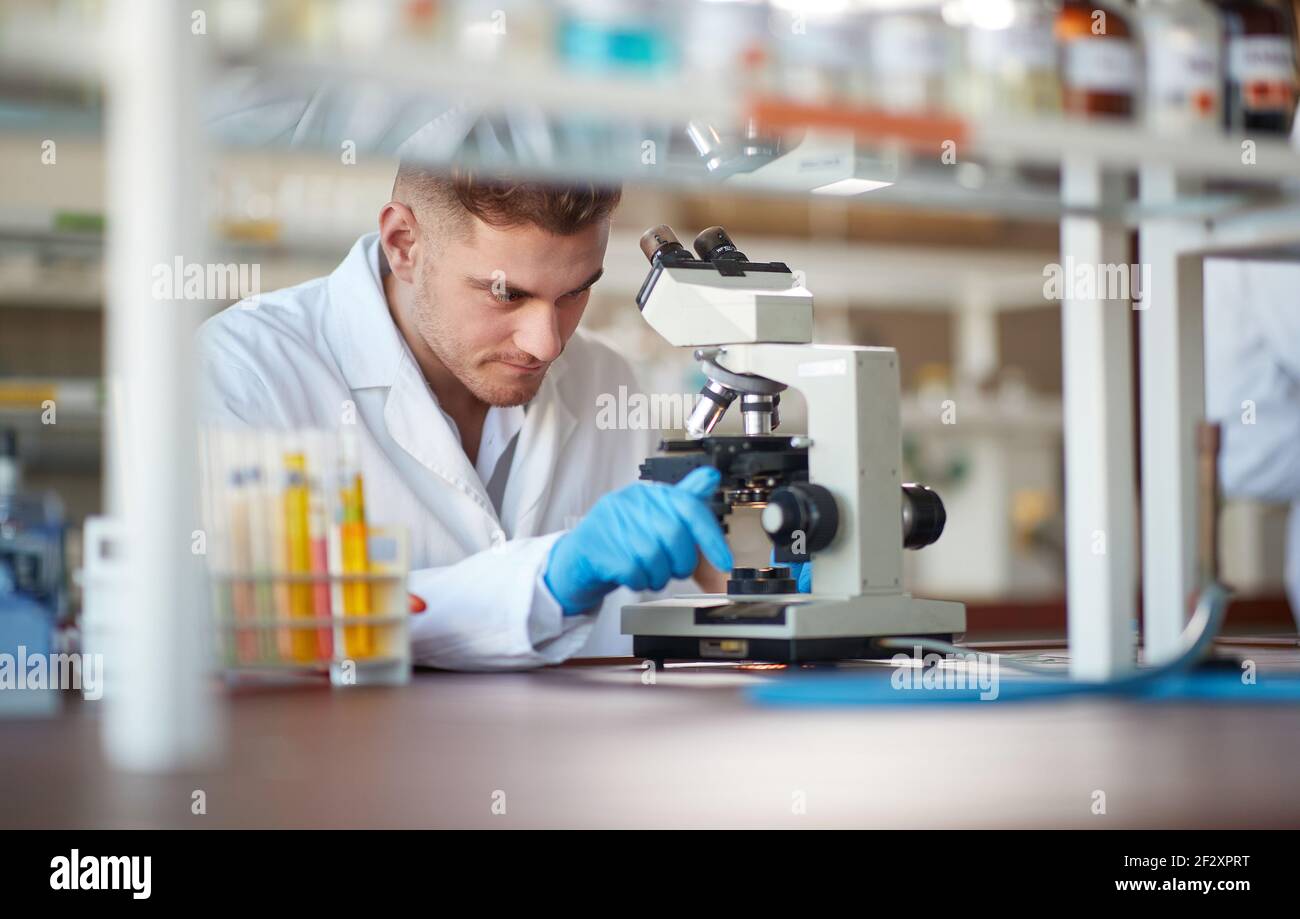 Lab medical student microscope hi-res stock photography and images - Alamy