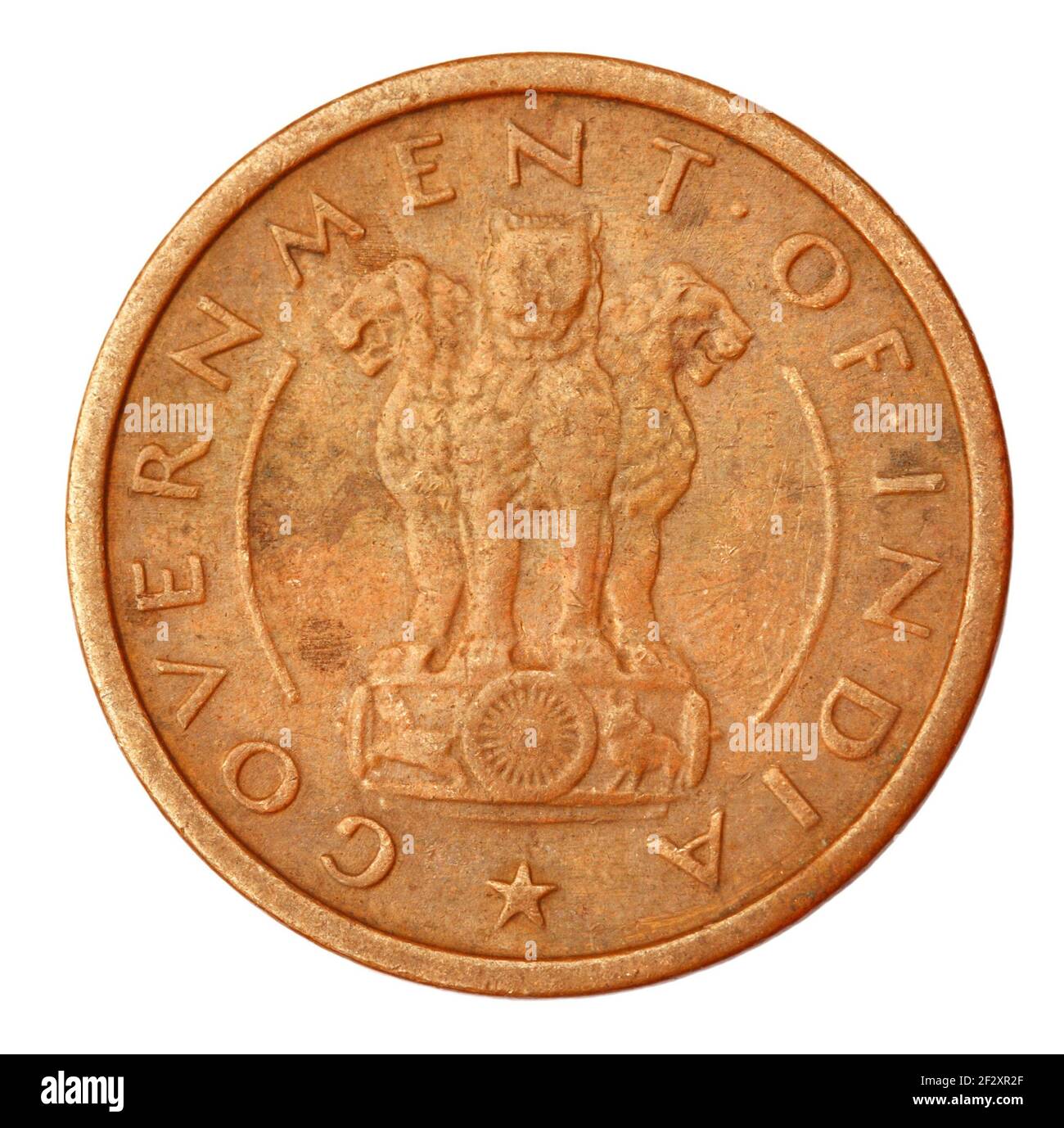 Old Indian One Pice Coin of 1954 close up Stock Photo - Alamy