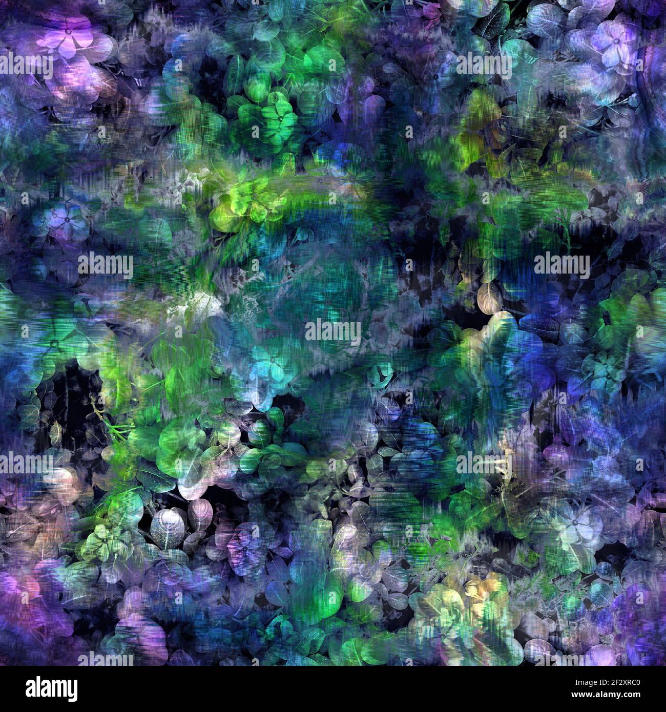 Seamless abstract color blobs with floral overlay Stock Photo - Alamy