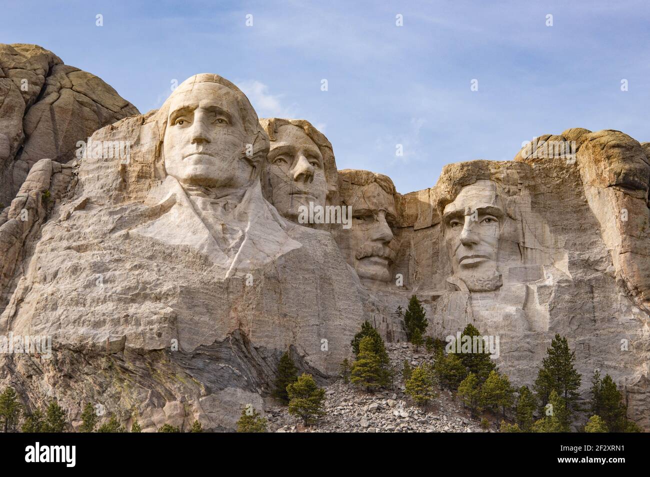 Presidents sculptures at Mount Rushmore National Memorial, South Dakota ...