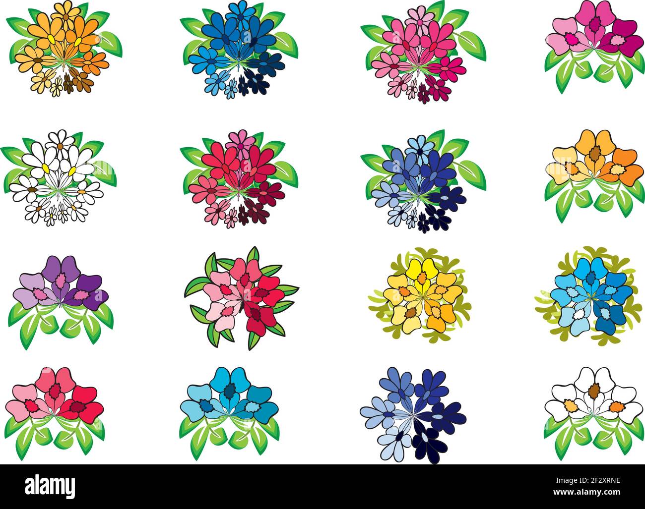 vector flowers set Stock Vector Image & Art - Alamy