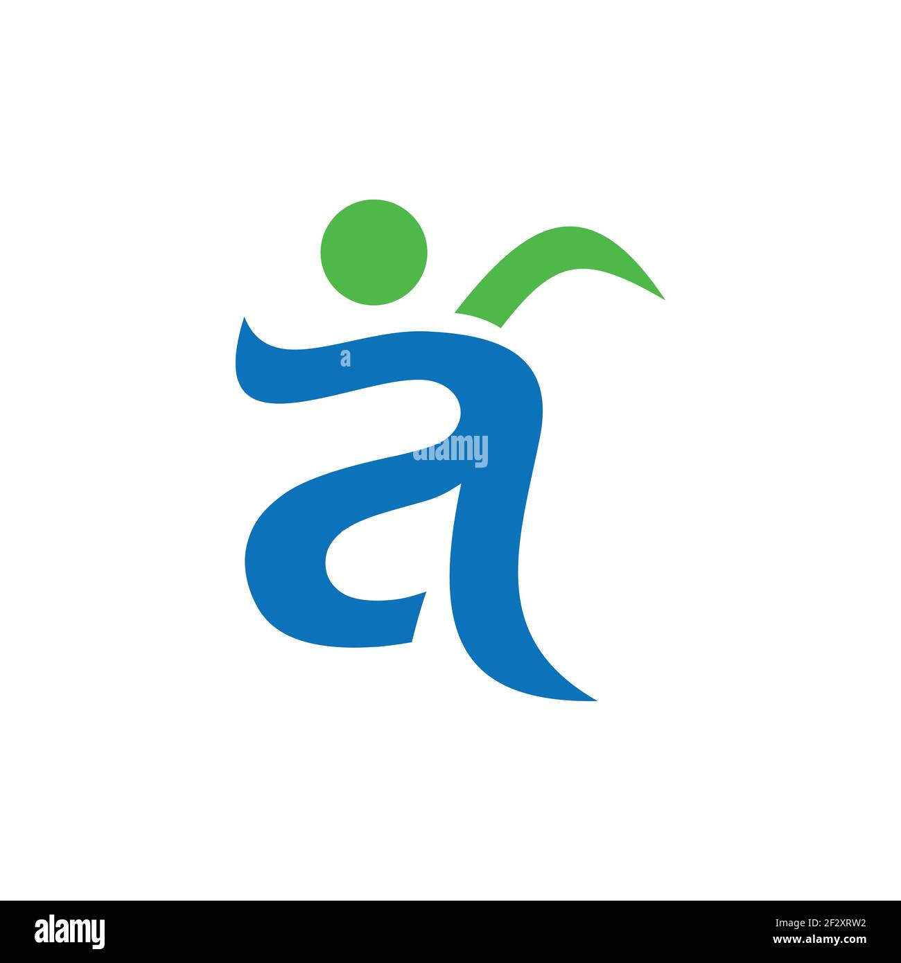 Initial letter A abstract people run logo design. lettering logotype ...