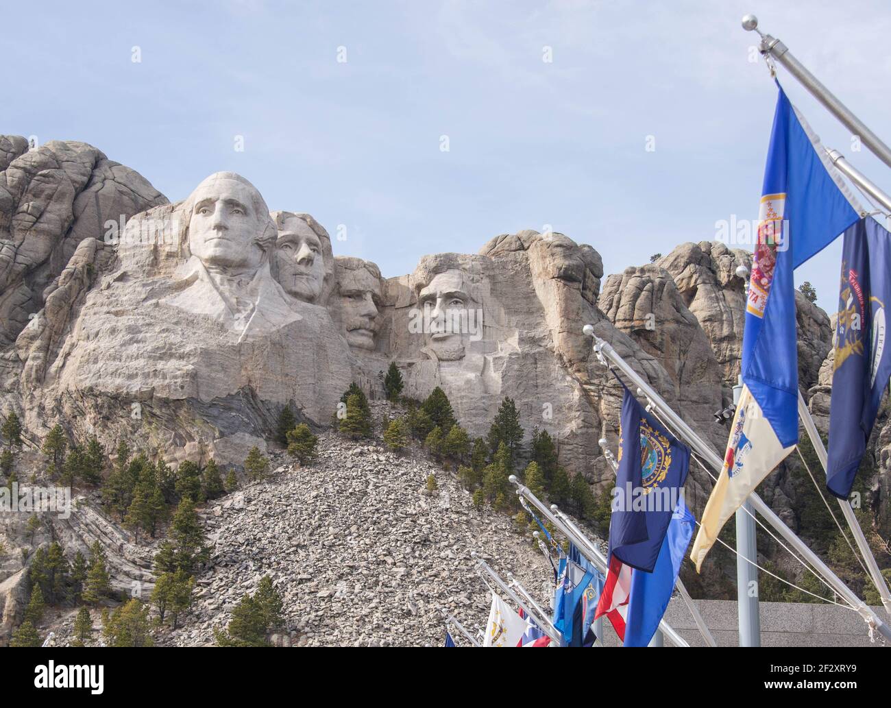 Presidents sculptures at Mount Rushmore National Memorial, South Dakota ...