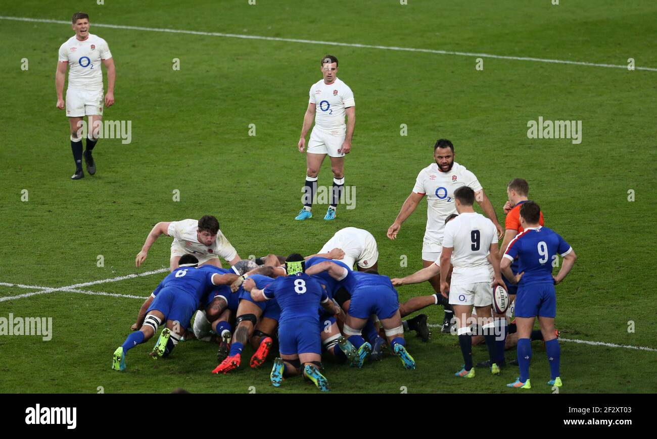 Six nations rugby 2021 scrum hi-res stock photography and images - Alamy