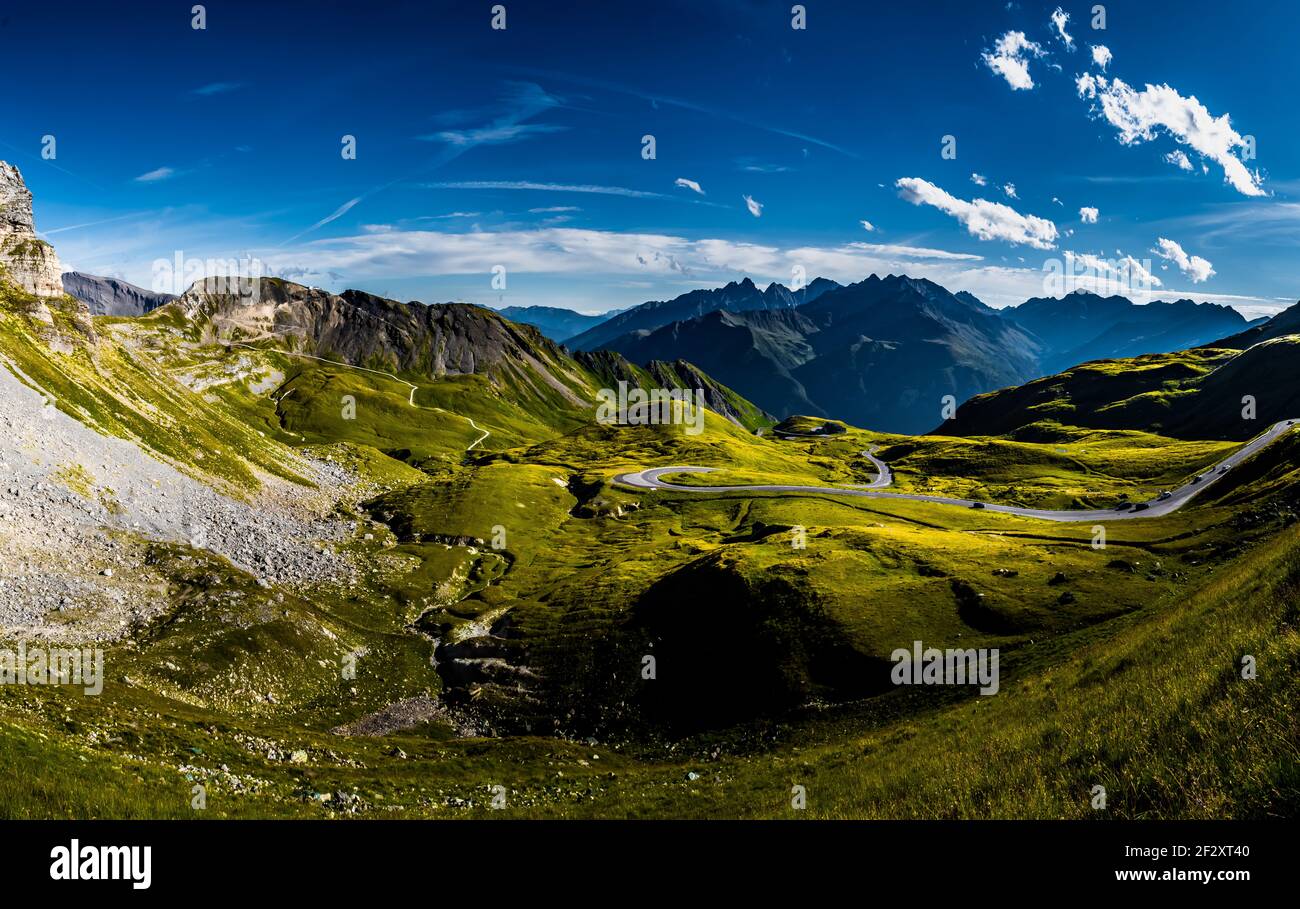 Mountain Pass And High Alpine Road In National Park Hohe Tauern With ...