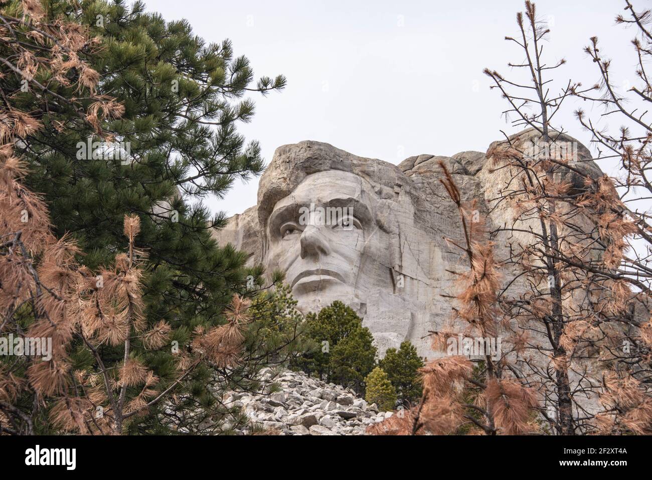 Abraham Lincoln sculpture at Mount Rushmore National Memorial, South ...