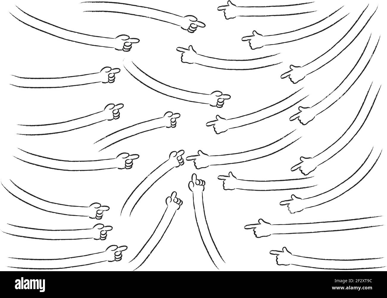 vector cartoon hand pointing action set Stock Vector Image & Art - Alamy