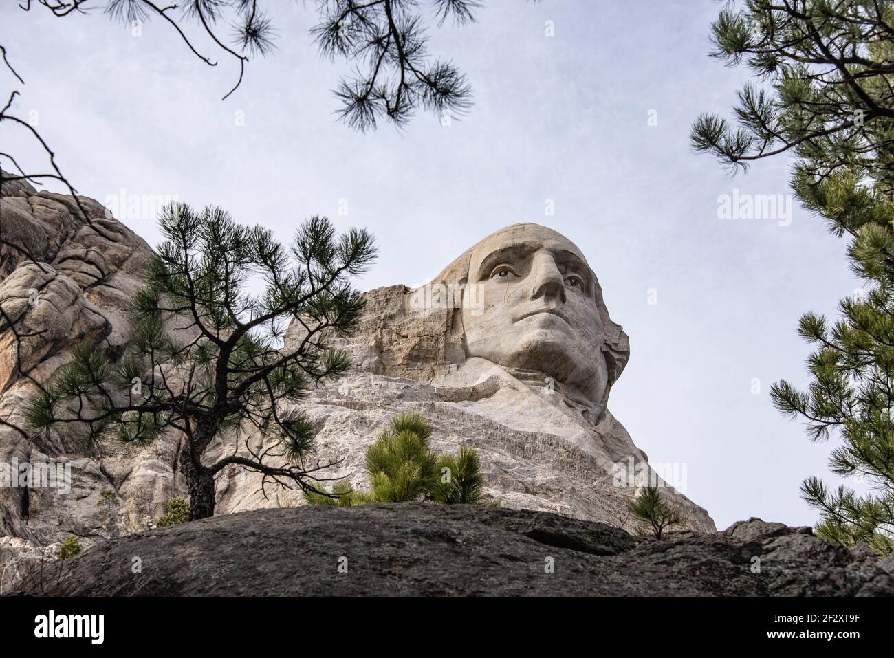 George Washington sculpture at Mount Rushmore National Memorial, South ...