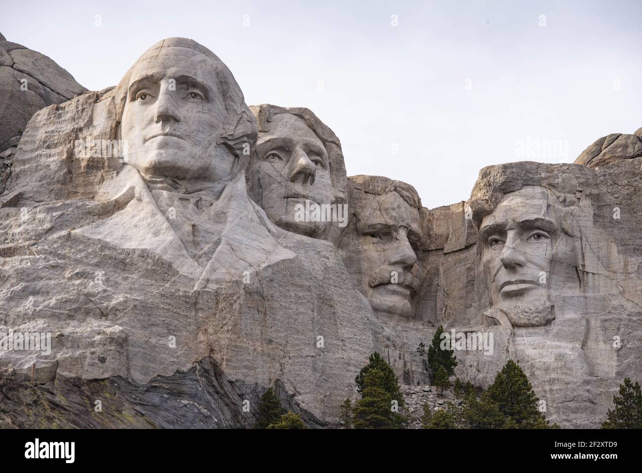 Presidents sculptures at Mount Rushmore National Memorial, South Dakota ...