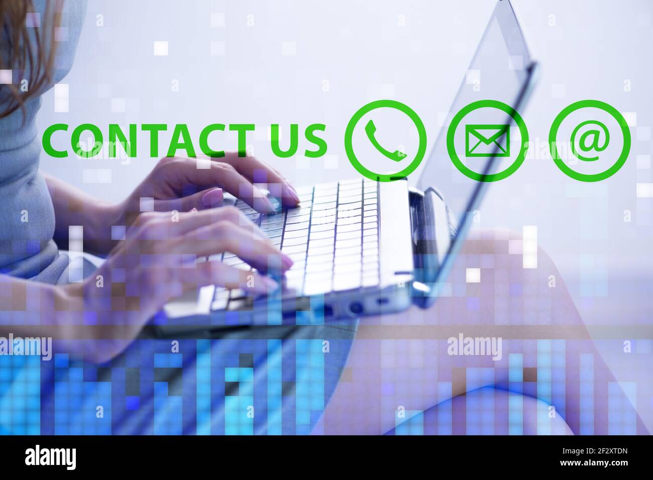 Communication concept with the key contact means Stock Photo - Alamy