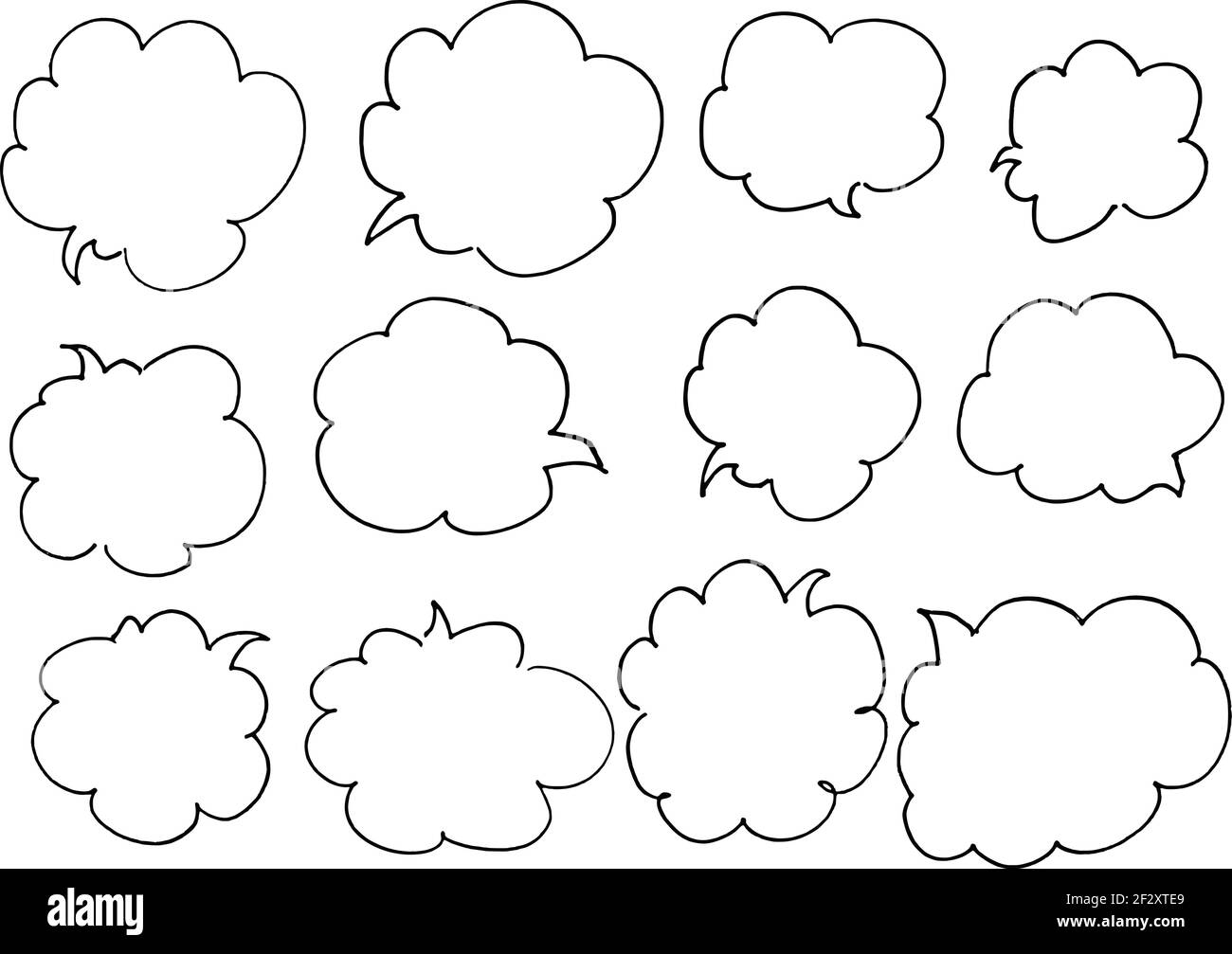 vector line speech bubble set Stock Vector Image & Art - Alamy