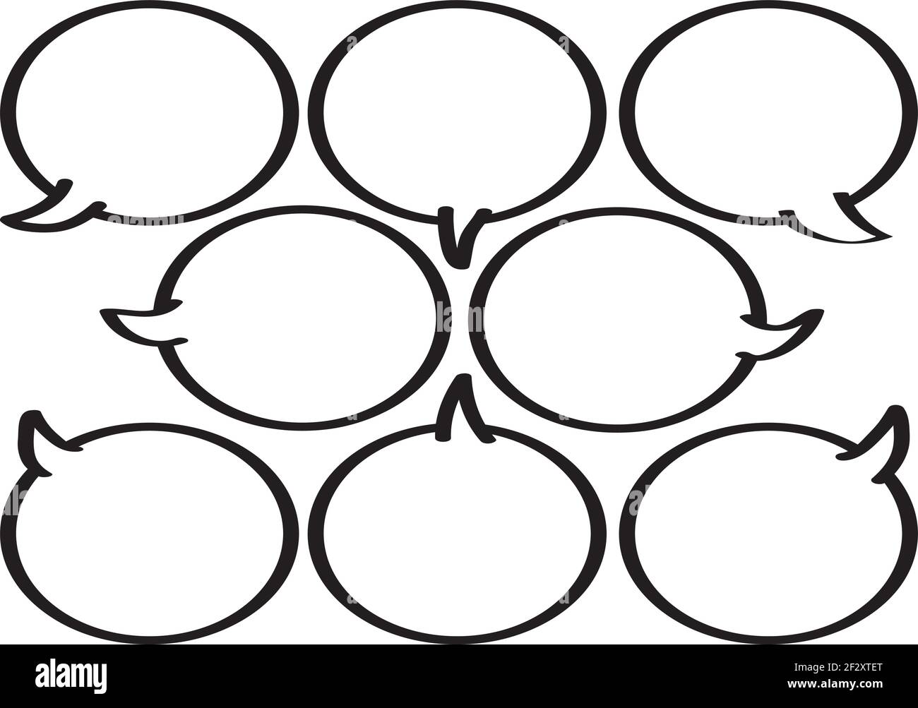 vector line speech bubble set Stock Vector Image & Art - Alamy