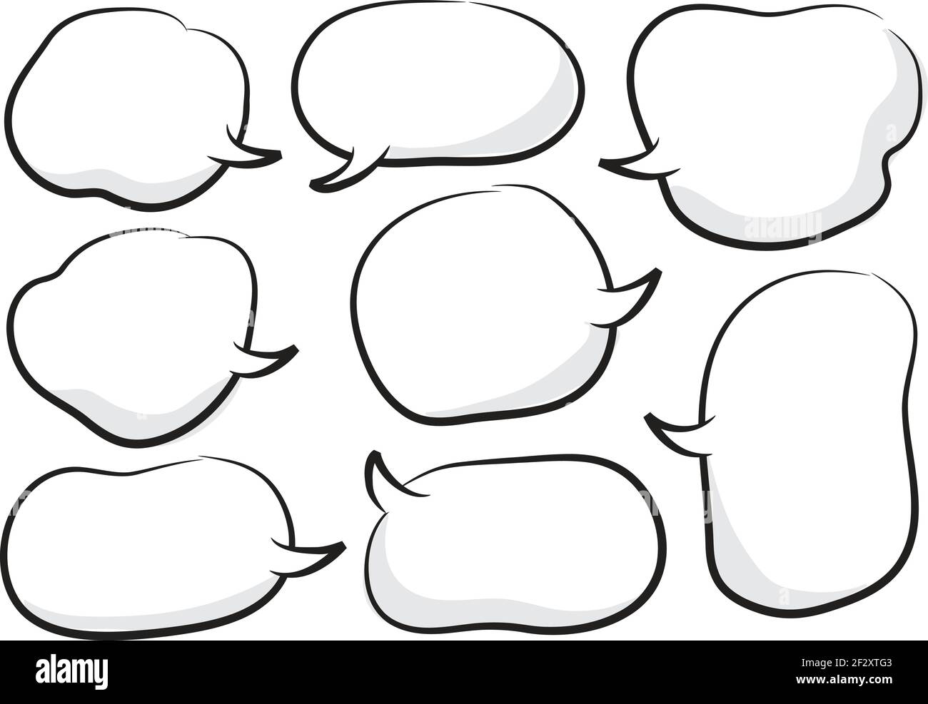 vector line speech bubble set Stock Vector Image & Art - Alamy