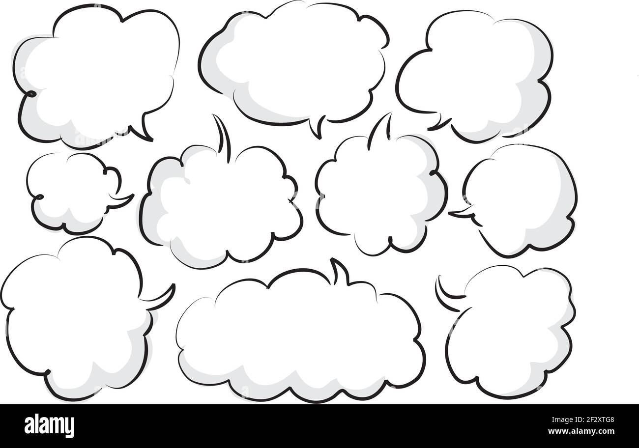 vector line speech bubble set Stock Vector Image & Art - Alamy