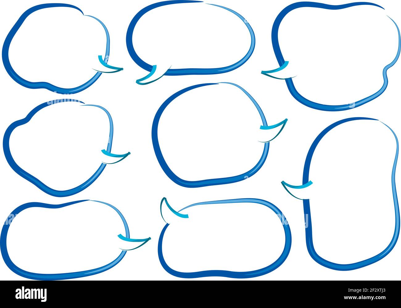 vector line speech bubble set Stock Vector Image & Art - Alamy