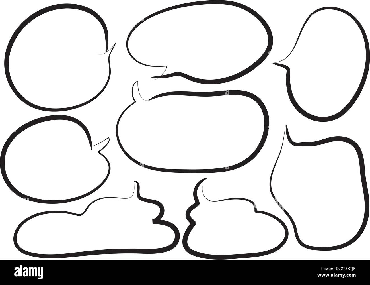 vector line speech bubble set Stock Vector Image & Art - Alamy