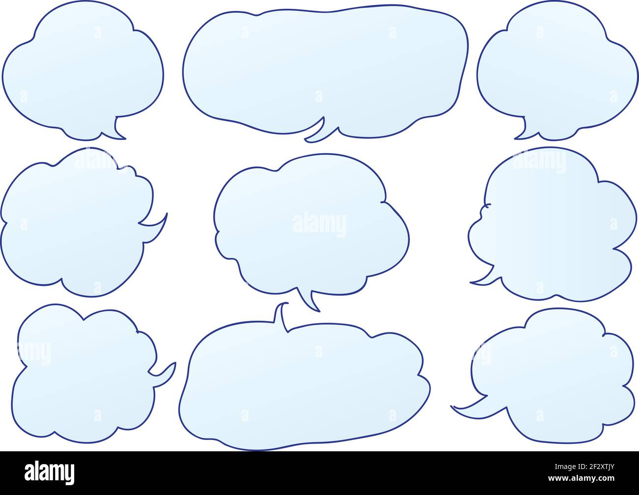 vector line speech bubble set Stock Vector Image & Art - Alamy