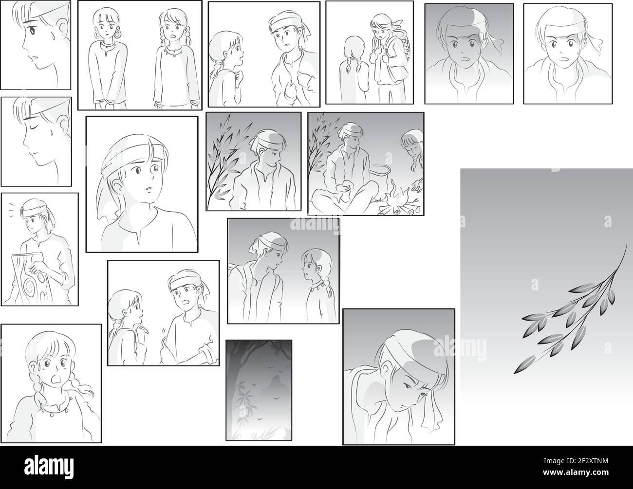 grey comic people set Stock Vector Image & Art - Alamy