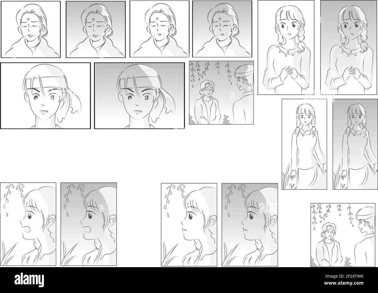 grey comic people set Stock Vector Image & Art - Alamy