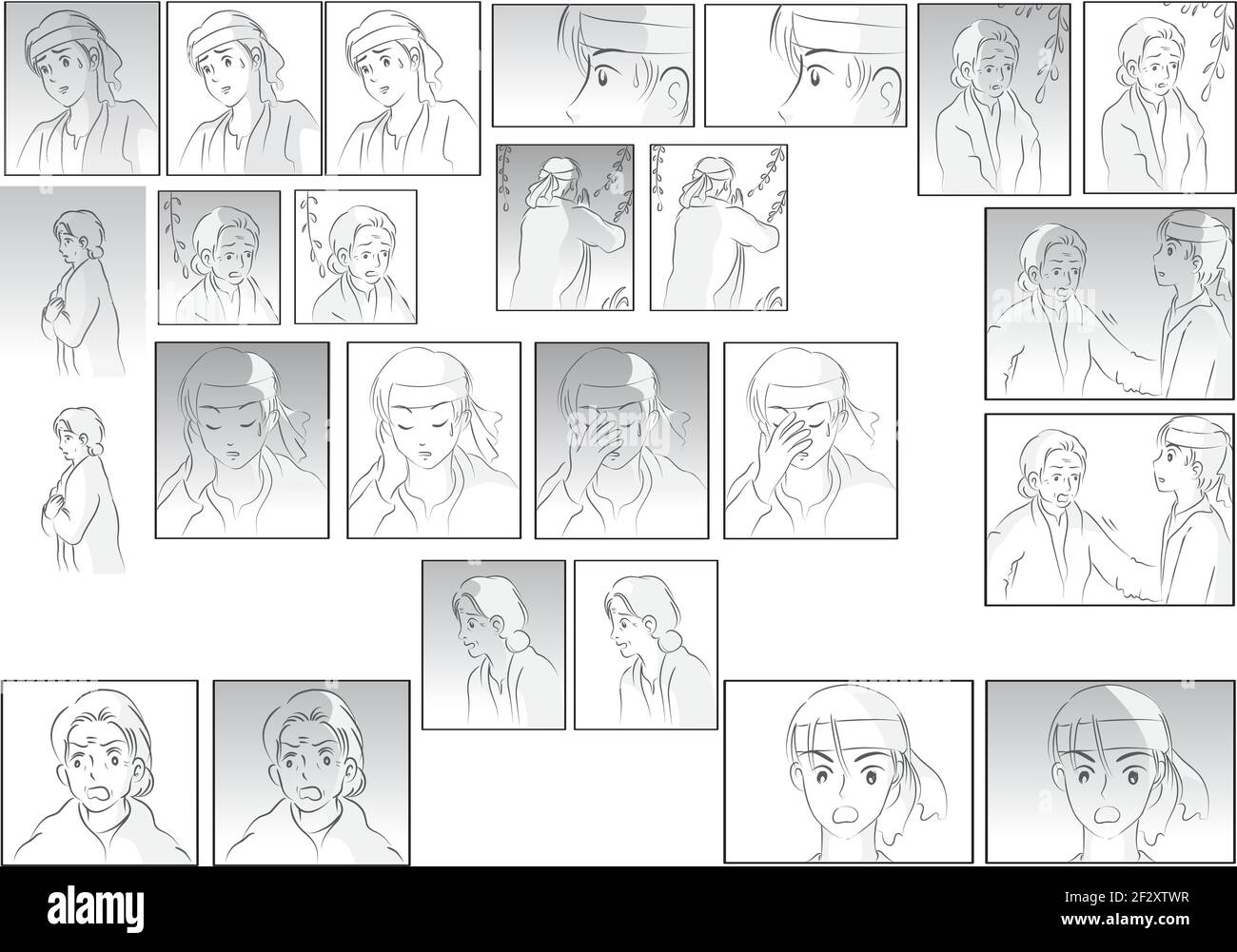 grey comic people set Stock Vector Image & Art - Alamy