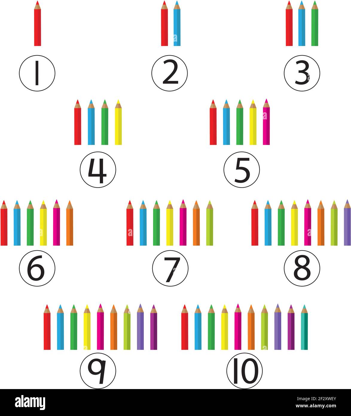 PRE SCHOOL activity learning one to ten Stock Vector Image & Art - Alamy