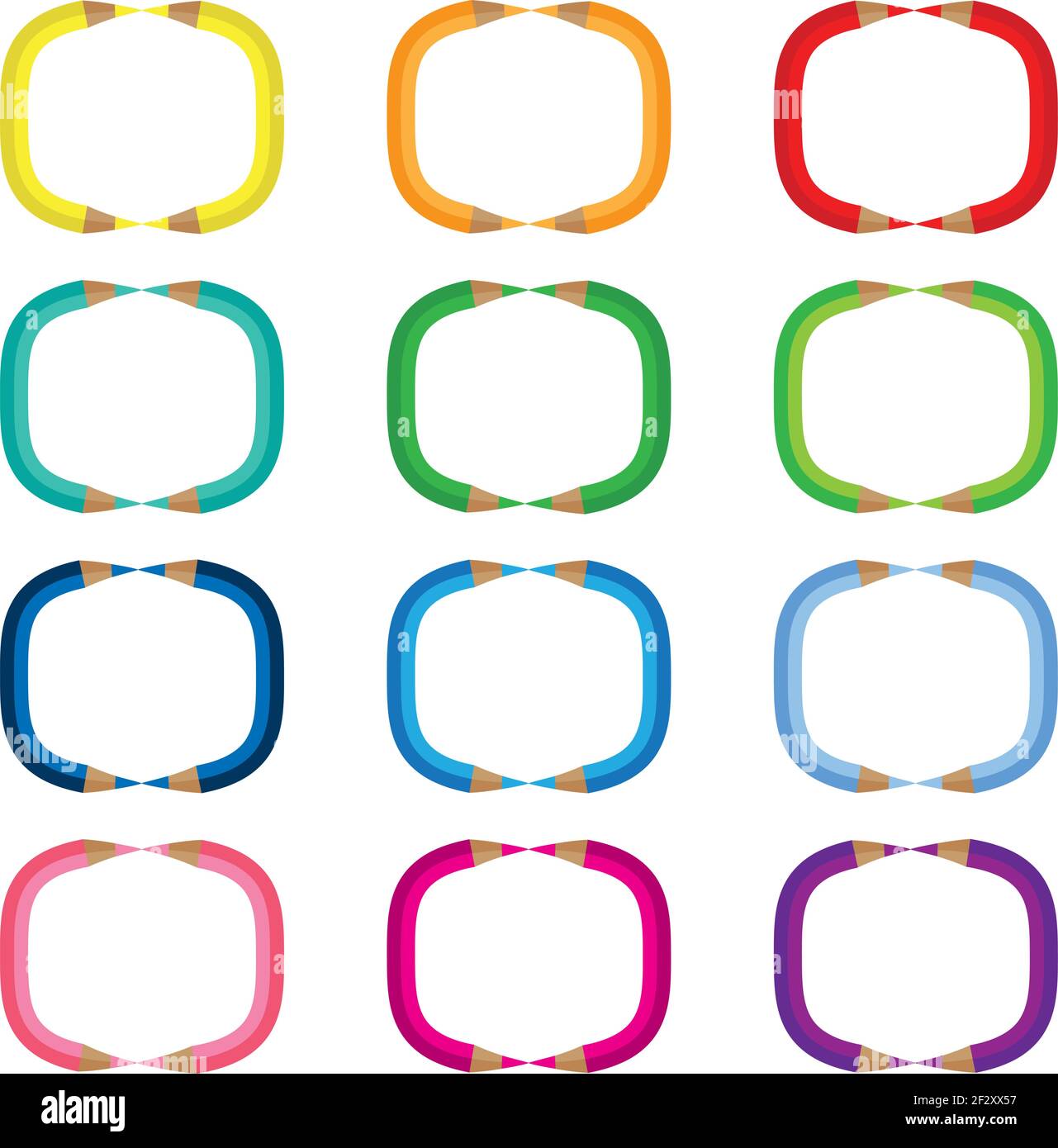 vector colour pencil design icon set Stock Vector Image & Art - Alamy