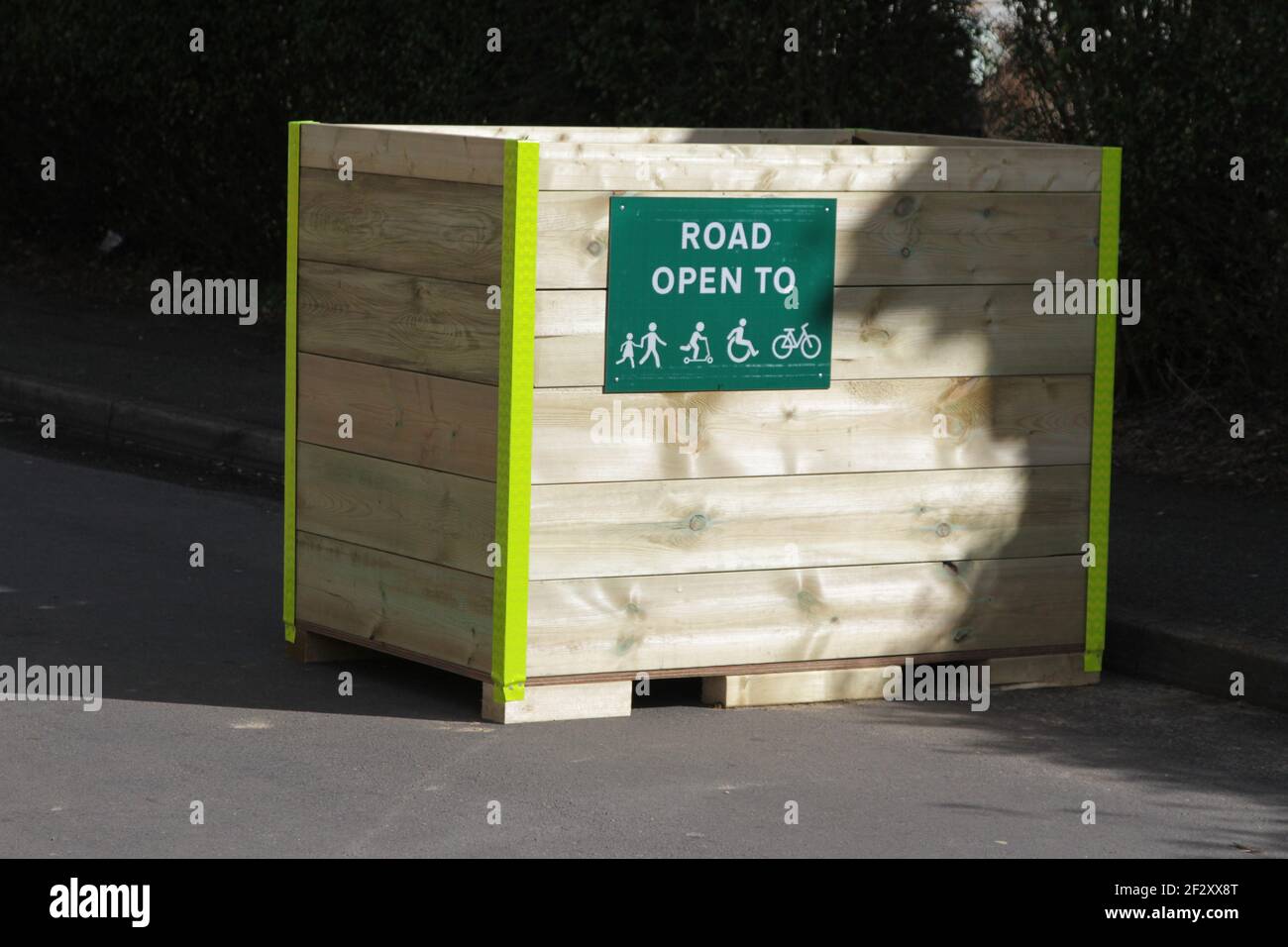 Planter acting as road filter in a pilot of a low traffic neighbourhood ...