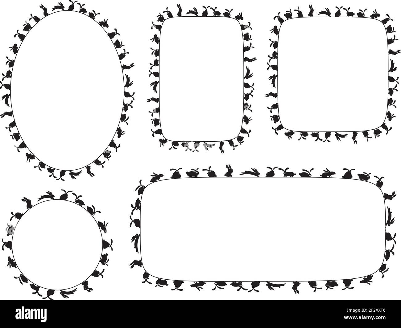 vector cartoon animals border set Stock Vector Image & Art - Alamy