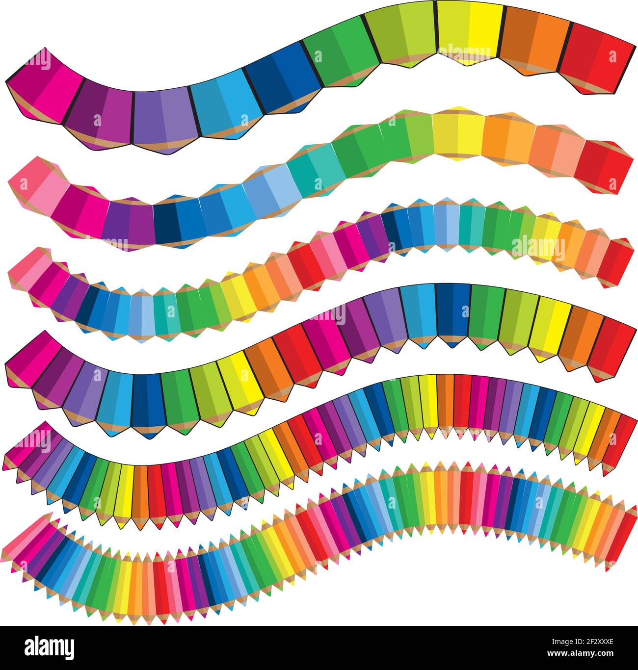 vector colour pencil design icon set Stock Vector Image & Art - Alamy