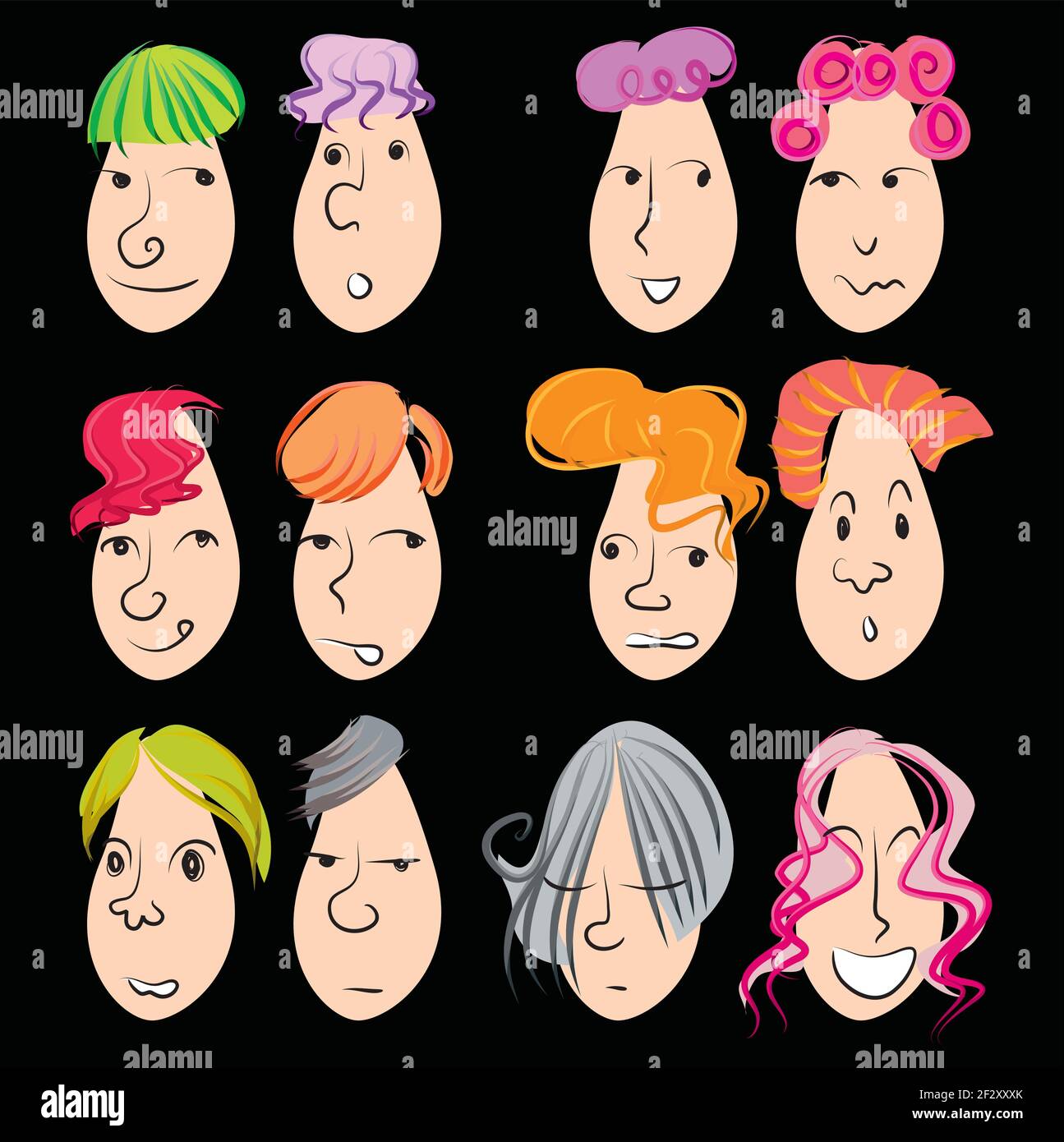 vector design people face set Stock Vector Image & Art - Alamy