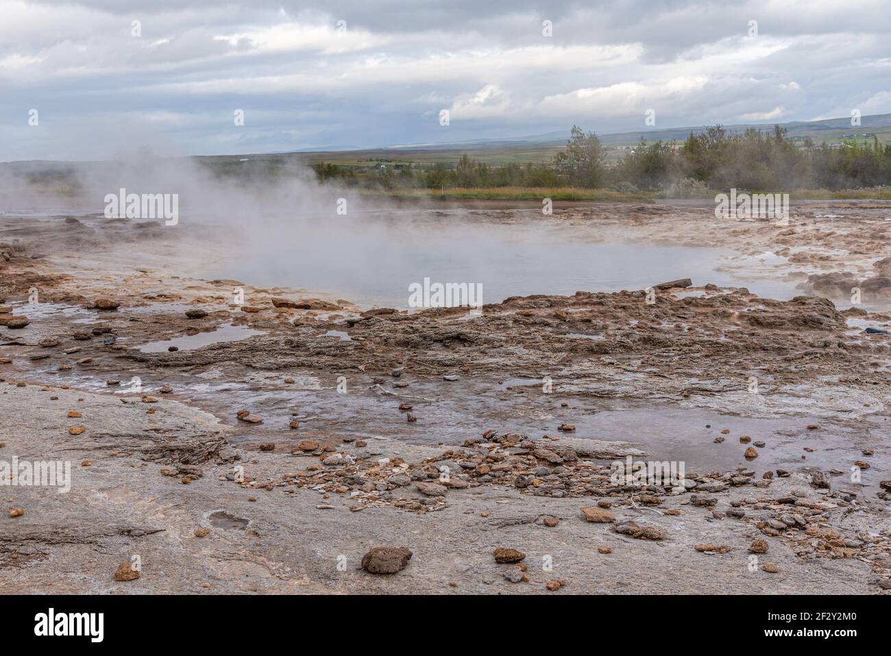 Strokkur geothermal area in Iceland Stock Photo - Alamy