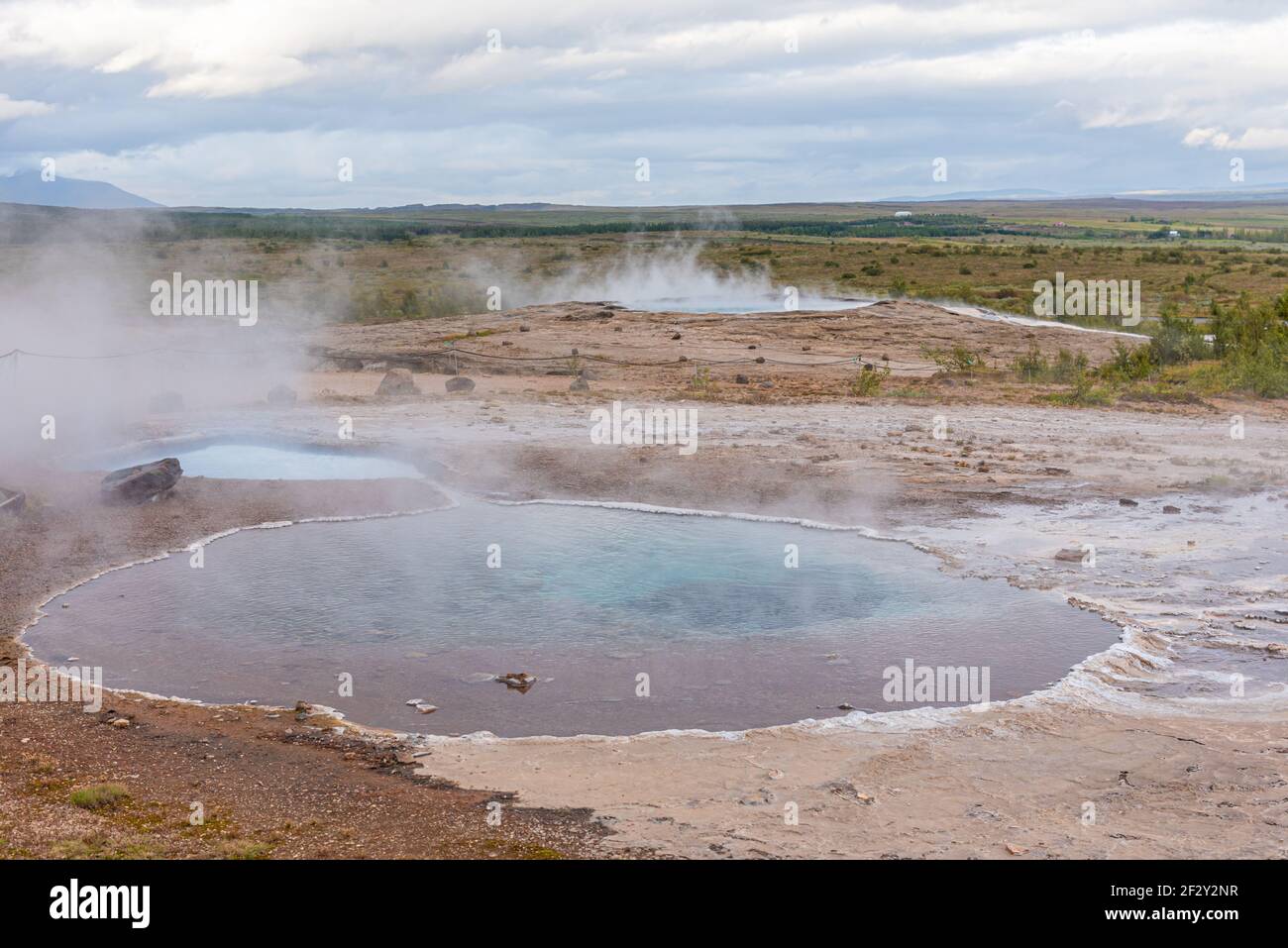 Strokkur geothermal area in Iceland Stock Photo - Alamy