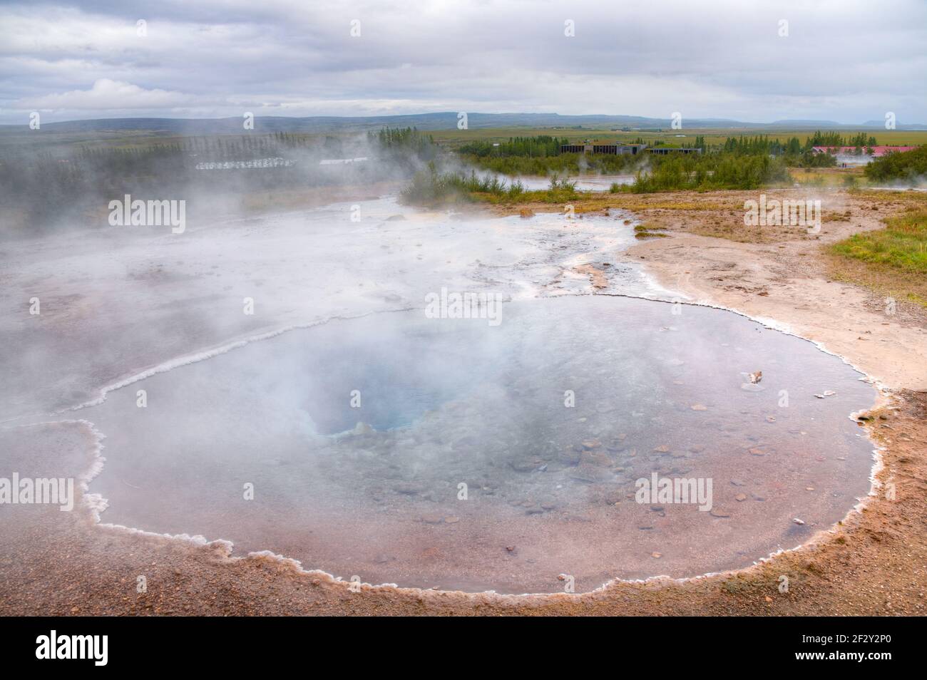 Strokkur geothermal area in Iceland Stock Photo - Alamy