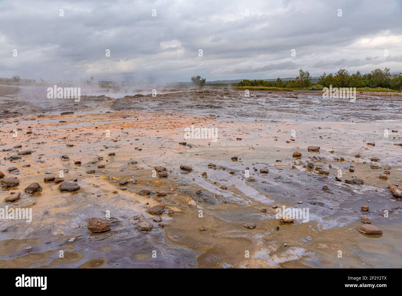 Strokkur geothermal area in Iceland Stock Photo - Alamy
