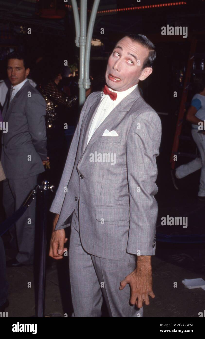 Paul Reubens as Pee-wee Herman and actress Valeria Golino attend the ...