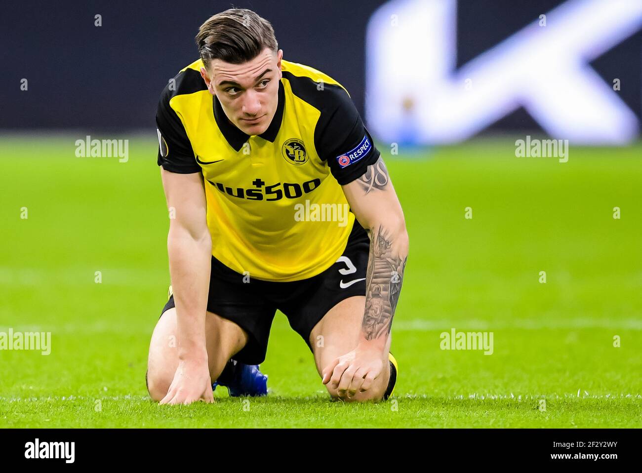 AMSTERDAM, NETHERLANDS - MARCH 11: Cedric Zesiger of BSC Young Boys ...