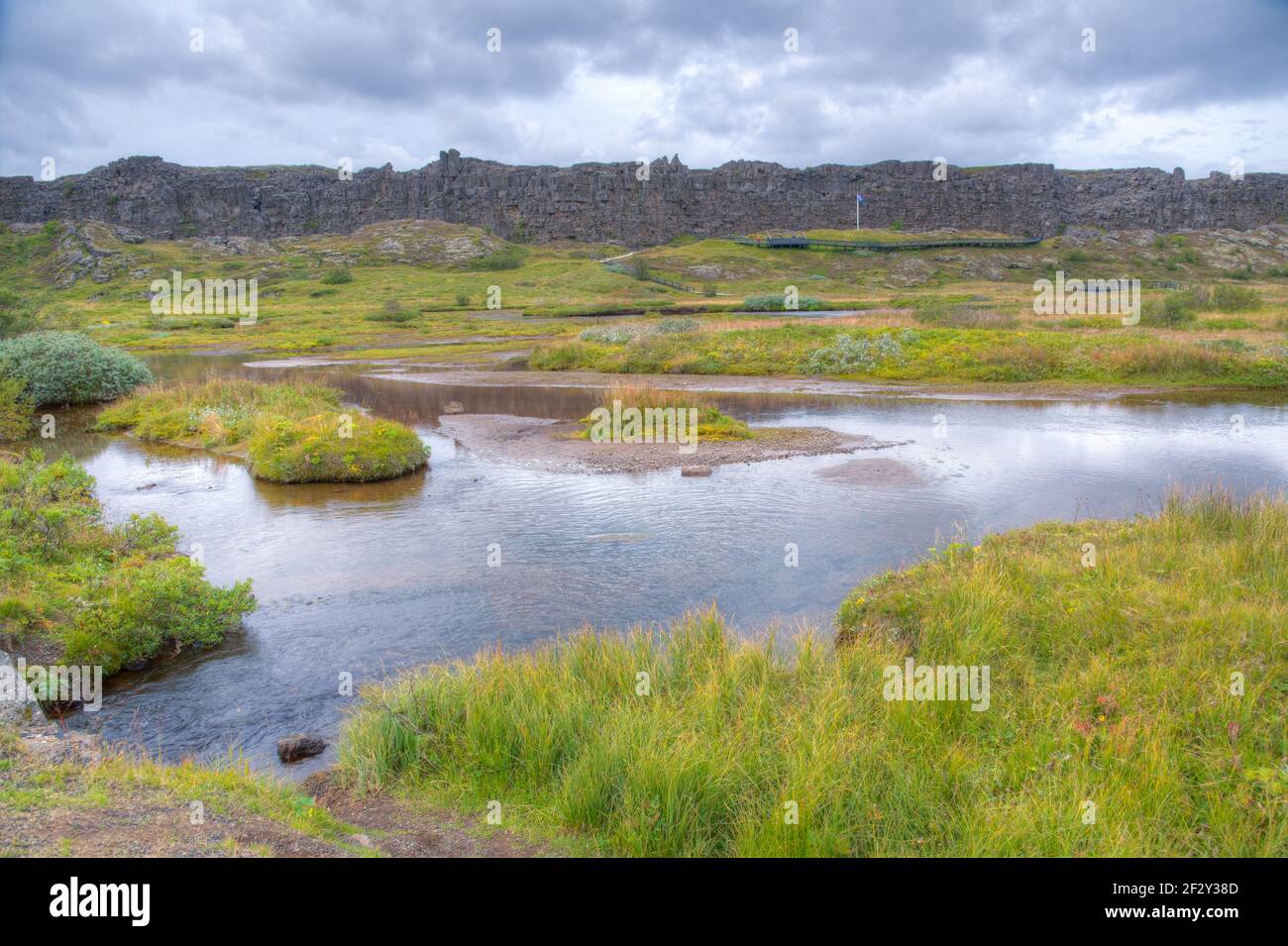 Former site of Althingi parliament in Iceland at Thingvellir national ...