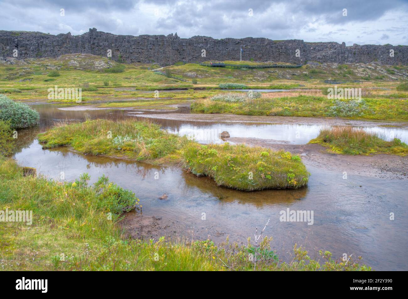 Former site of Althingi parliament in Iceland at Thingvellir national ...