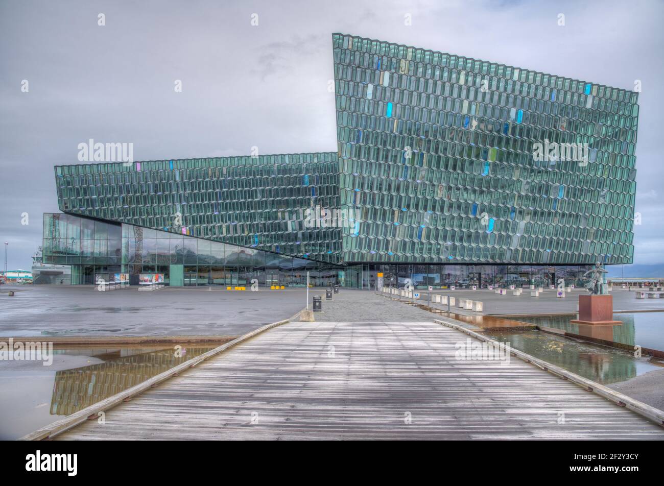 View of Harpa concert hall in Reykjavik, Iceland Stock Photo - Alamy