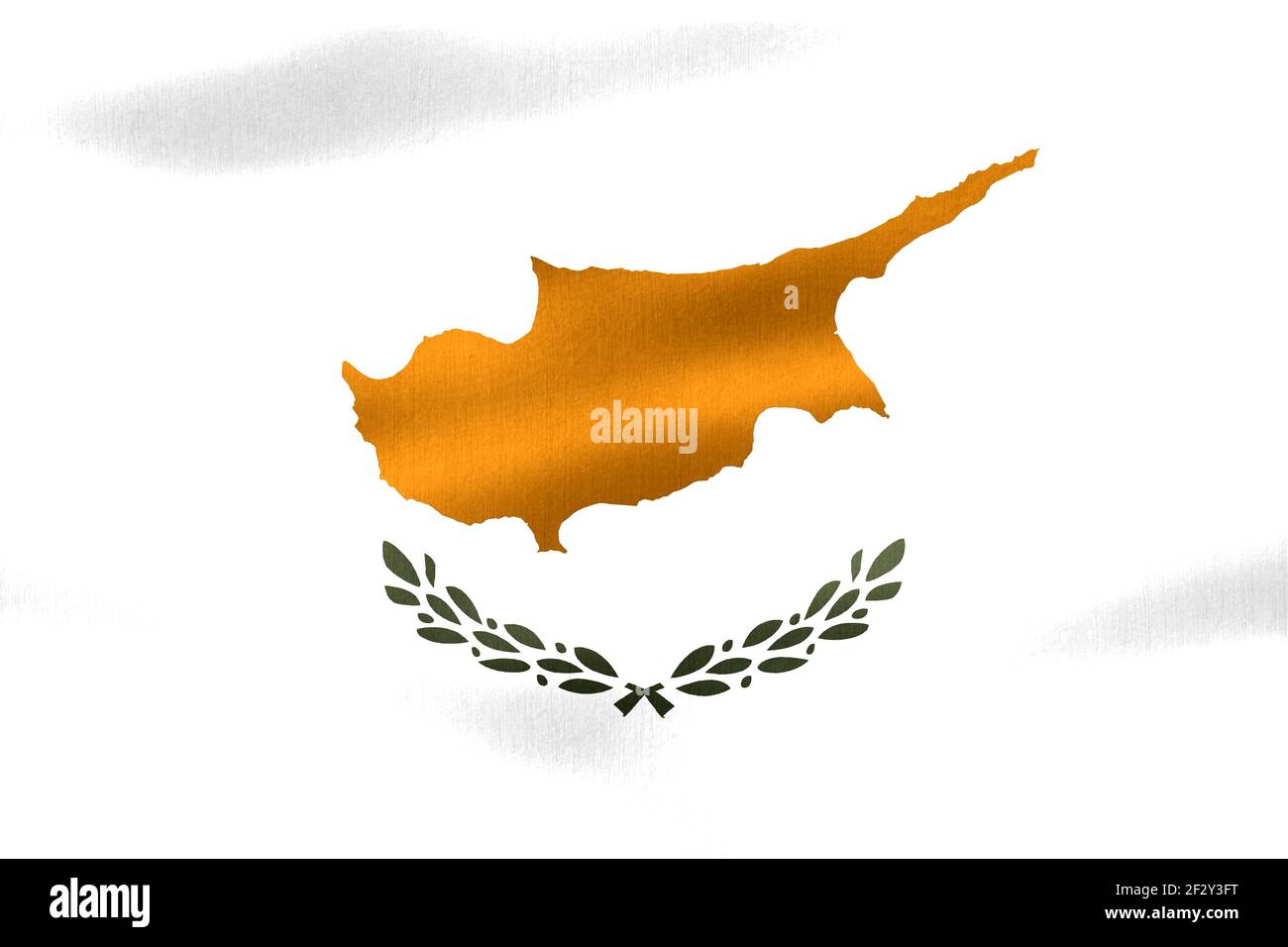 Cyprus flag - realistic waving fabric flag Stock Photo - Alamy
