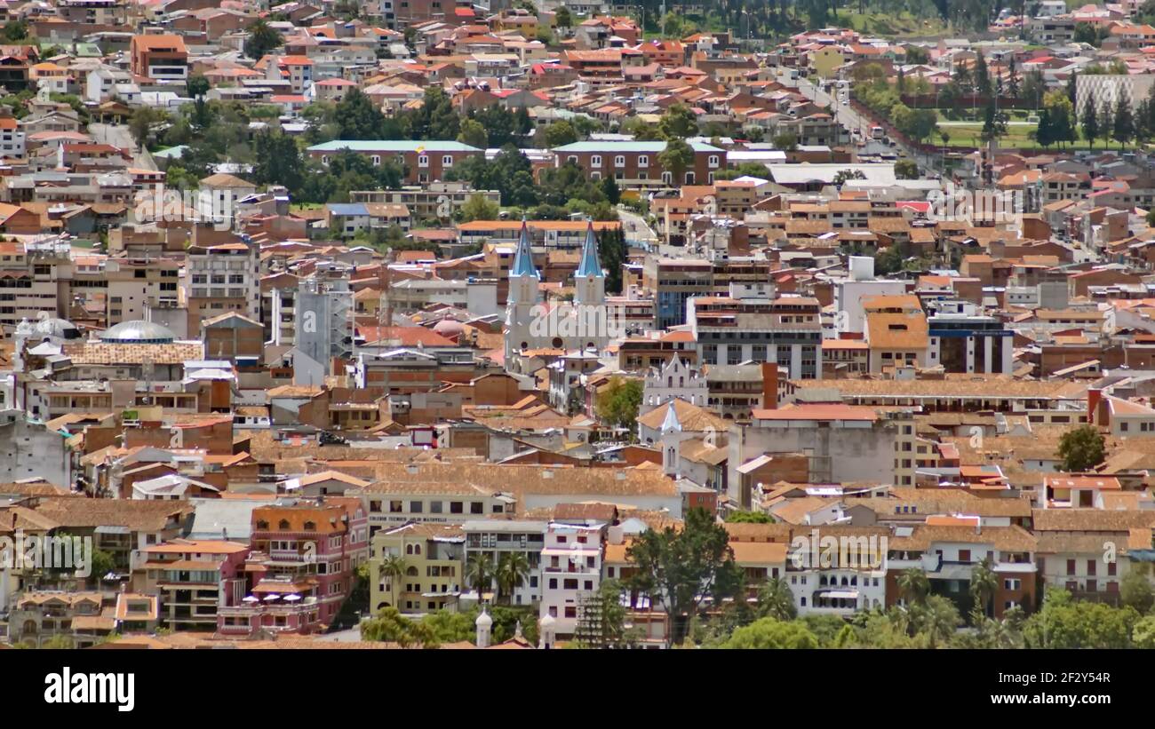 Overhead view of the Old Town, Cuenca, Ecuador Stock Photo - Alamy