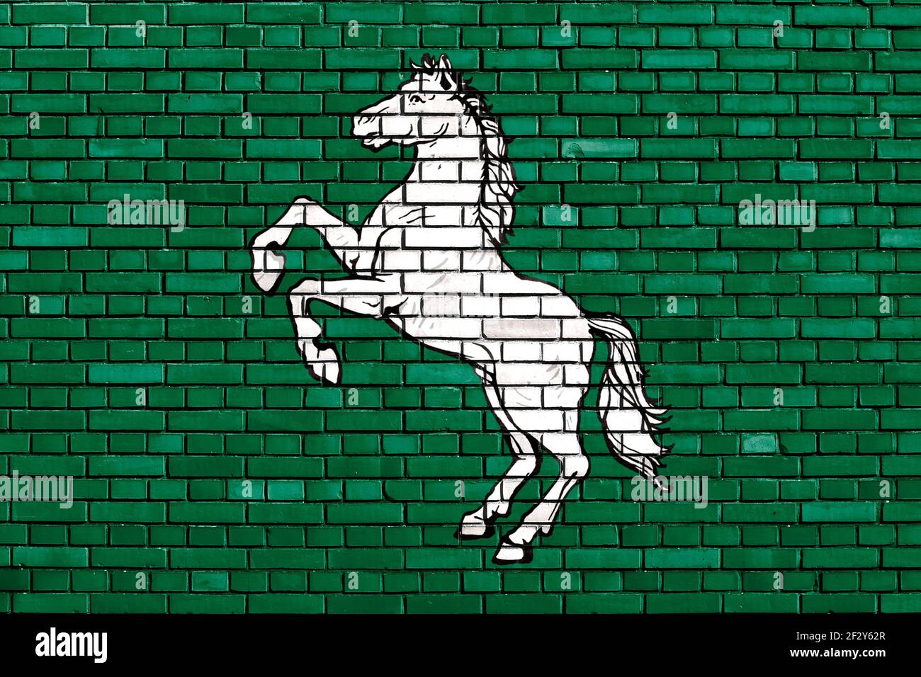 flag of Tomsk painted on brick wall Stock Photo - Alamy
