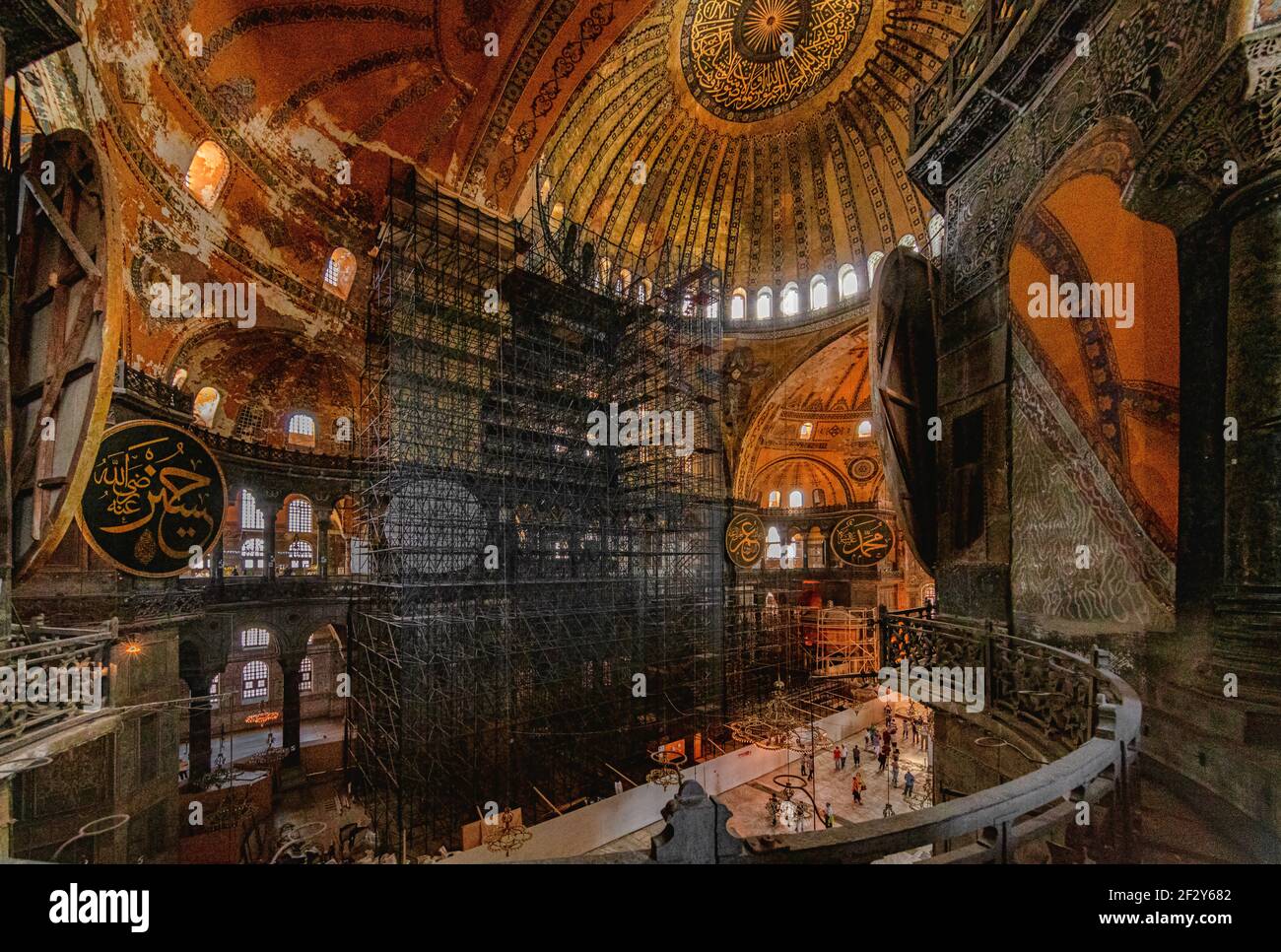 Hagia Sophia, Istanbul, Turkey.interior of ancient basilica Hagia ...