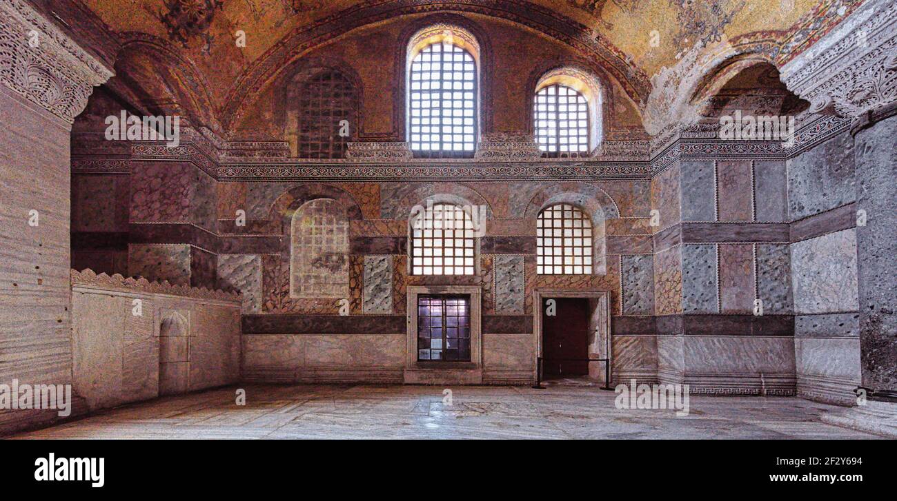 Hagia Sophia, Istanbul, Turkey.interior of ancient basilica Hagia ...