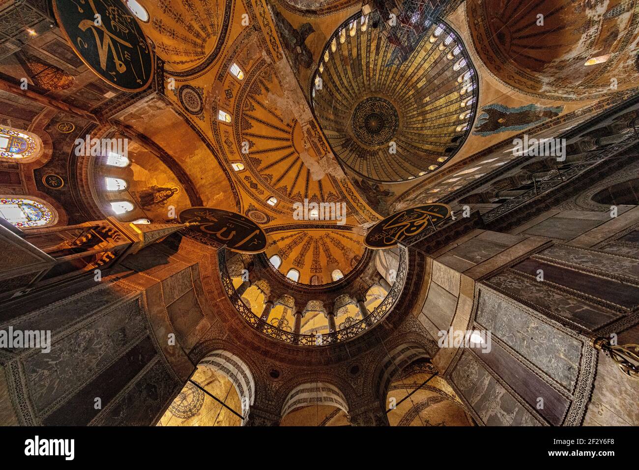 Hagia Sophia, Istanbul, Turkey.interior of ancient basilica Hagia ...