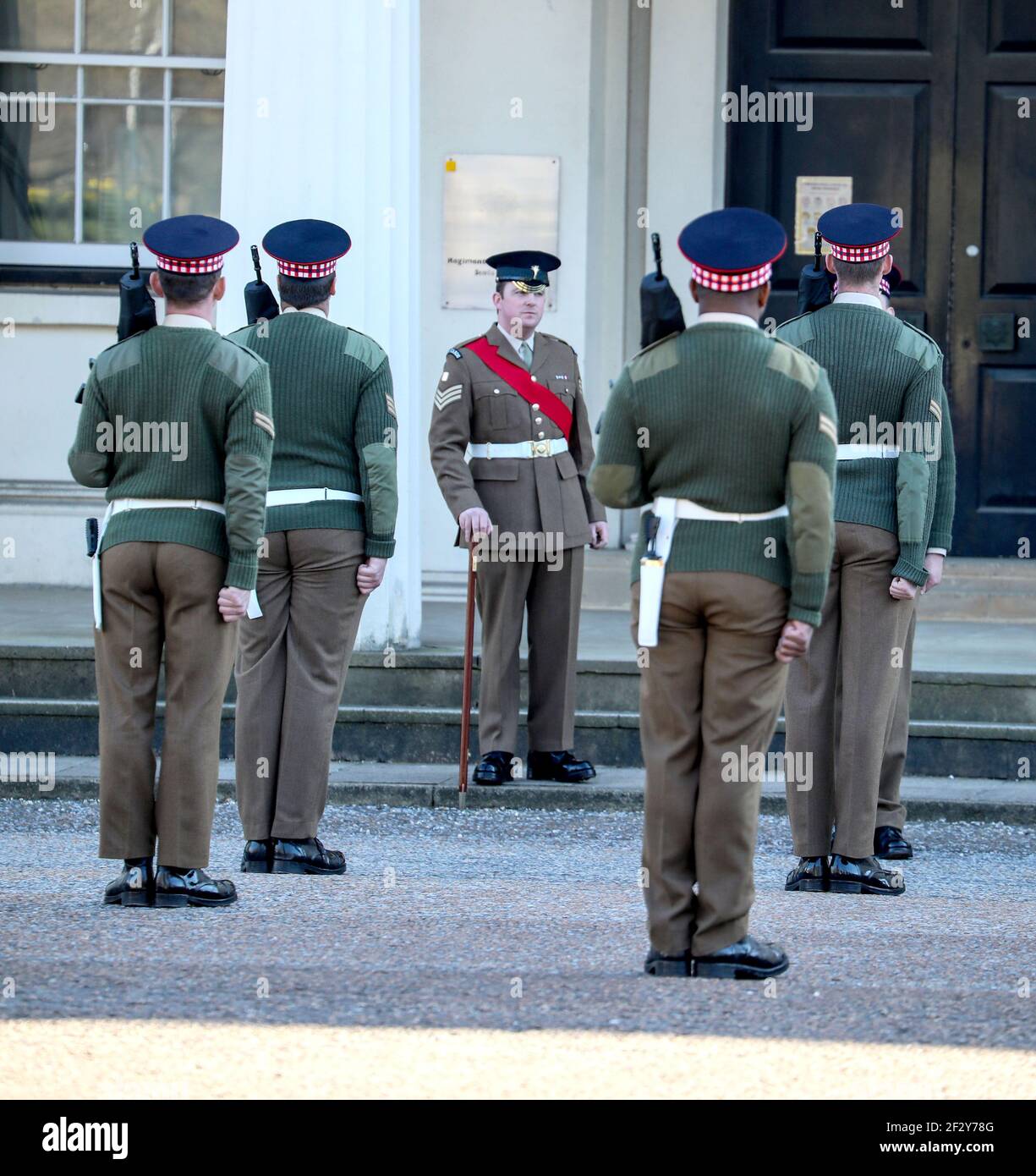 Servicemen of the Foot Guards Battalions seen training at the ...